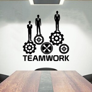 Office Wall Decal Teamwork Quote Wall Sticker Office Decor Inspire ...