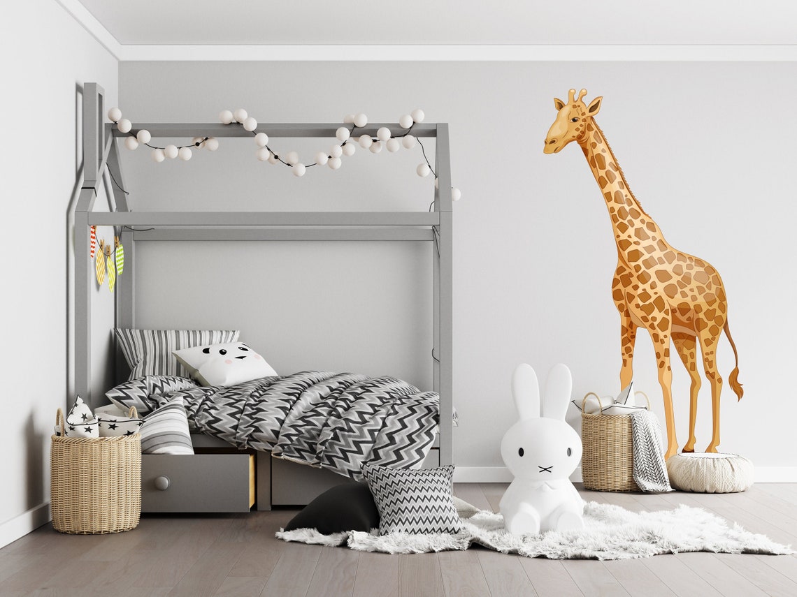 Giraffe Wall Decal for Safari Nursery Giraffe Wall Decor - Etsy