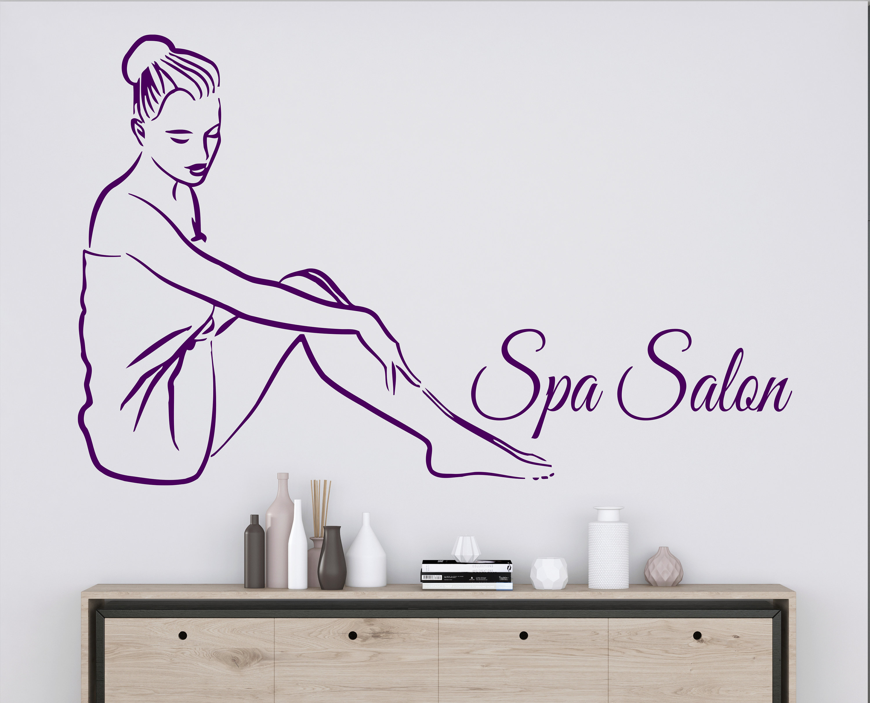 Spa Salon Wall Decal Woman Body Wall Sticker Massage Beauty - Etsy