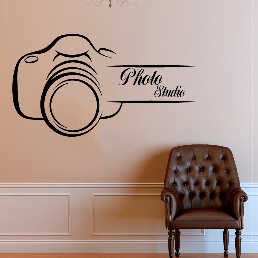 Camera Wall Decal: Photo Studio Decor, Removable Vinyl Sticker 2180 - Etsy