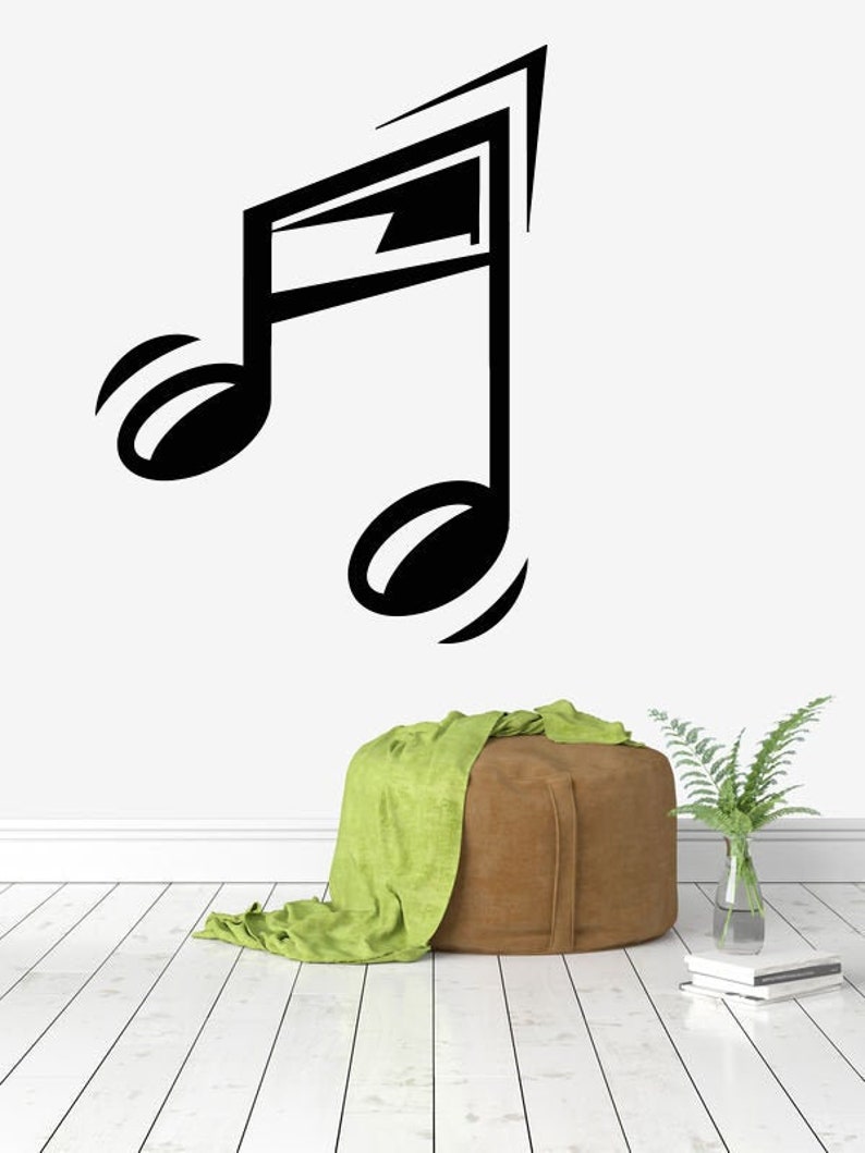 Music Note Wall Decal Music Wall Decor Music Instrument Wall | Etsy