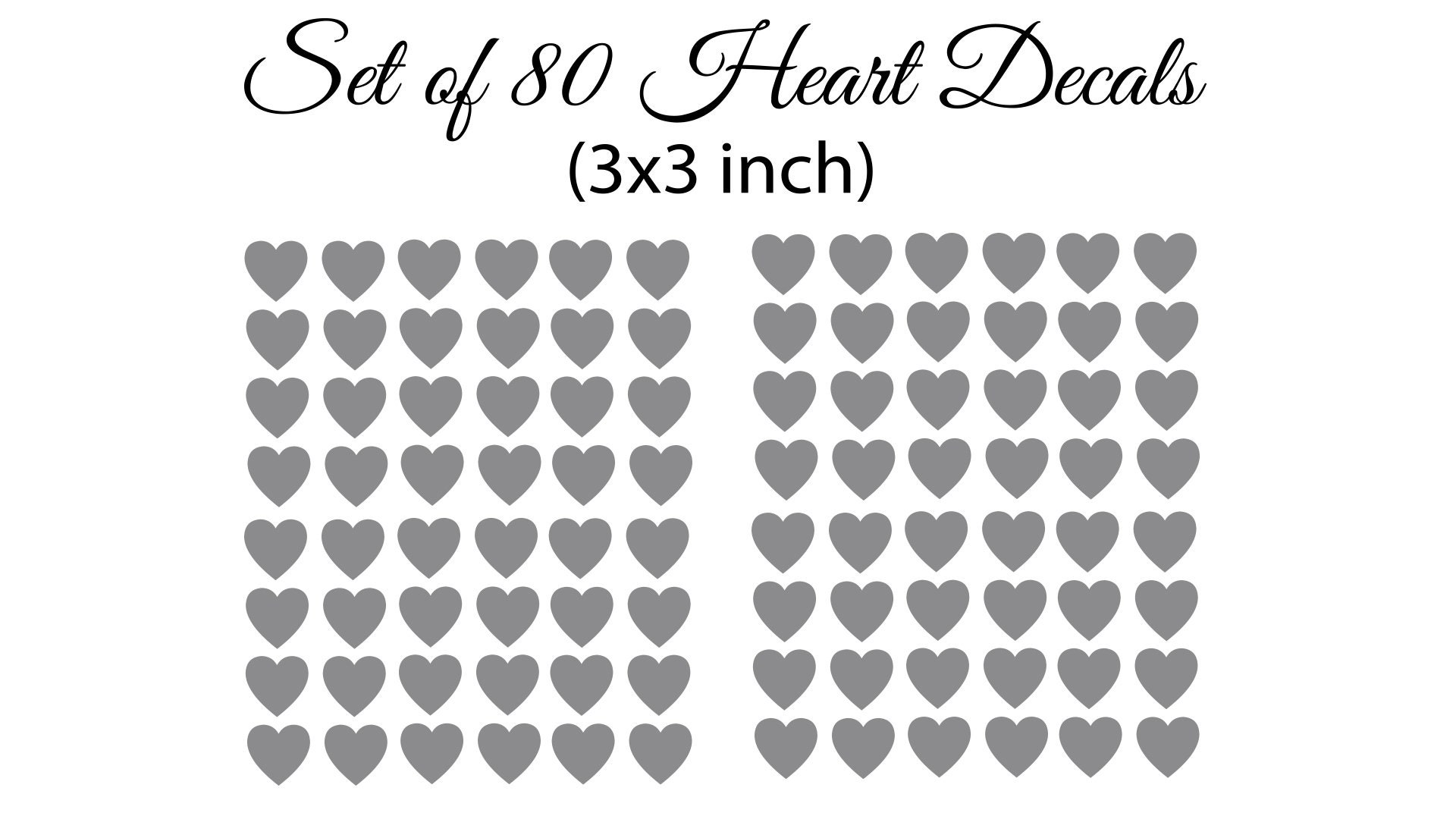 Heart Wall Decal Heart Wall Decor for Nursery Heart | Etsy