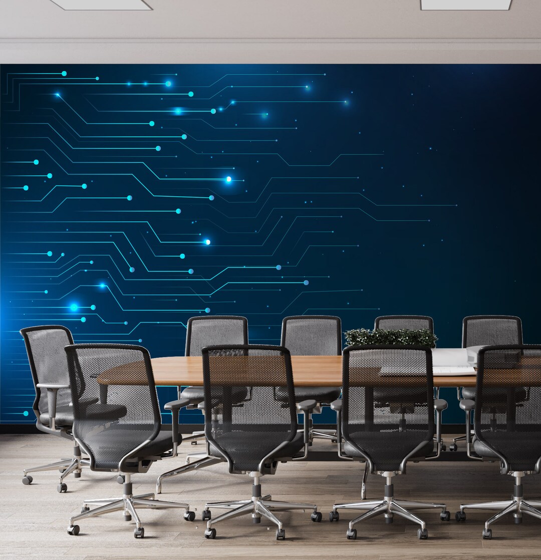 Circuit Wallpaper Technology Wall Graphics Peel and Stick Wallpaper ...