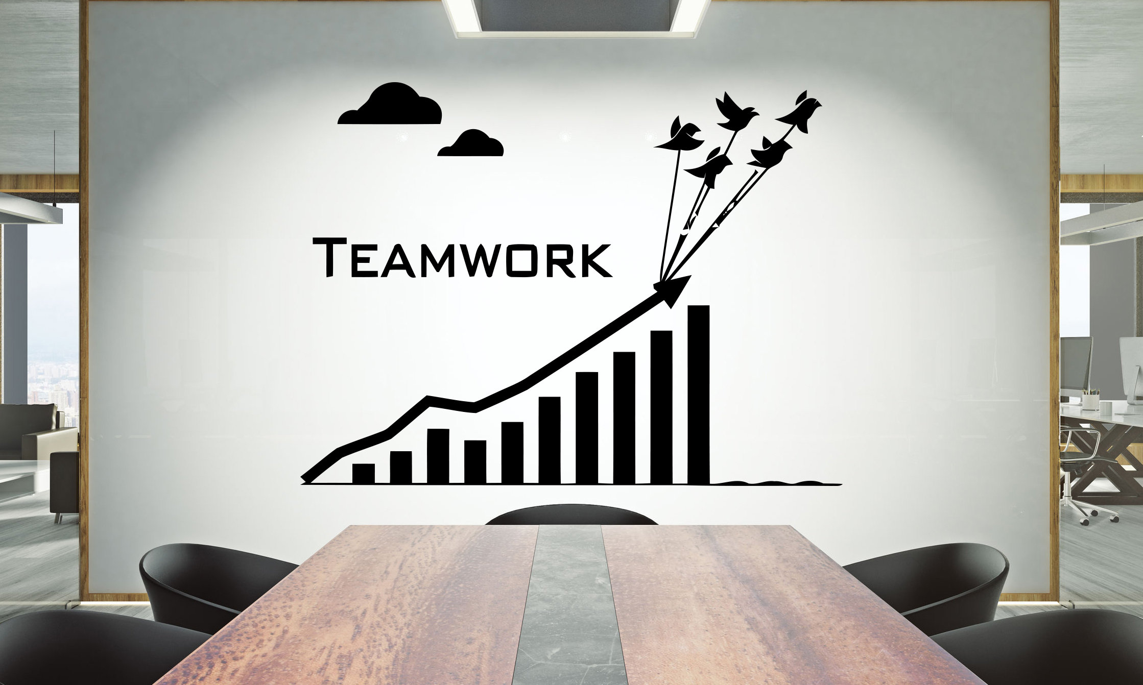 Office Wall Decal Teamwork Quote Wall Sticker Office Decor - Etsy