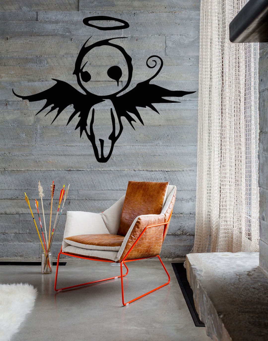 Angel Demon Wings Horns Bad Good Wall Decal Window Sticker Design ...