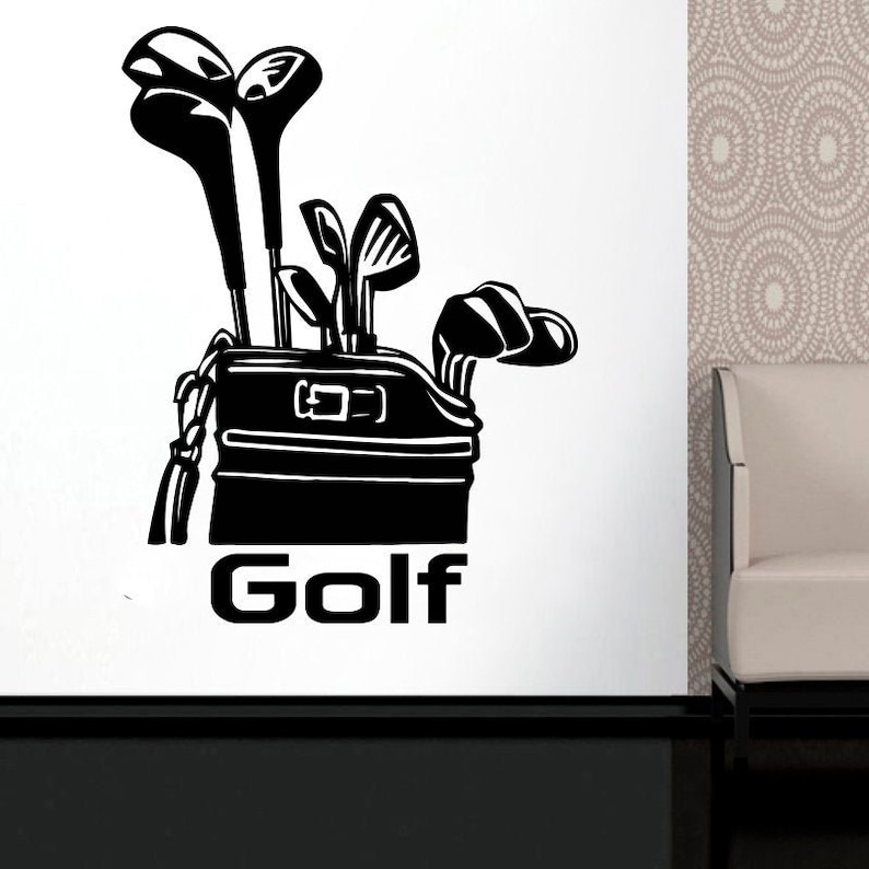 Golf Wall Decal Golf Wall Sticker Golf Wall Decor 2281 | Etsy