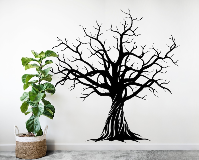 Tree Wall Decal Tree Branch Wall Sticker Tree Wall Decor - Etsy