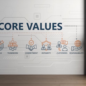 Inspire Core Values Office Wallpaper | Peel & Stick Removable Wall ...