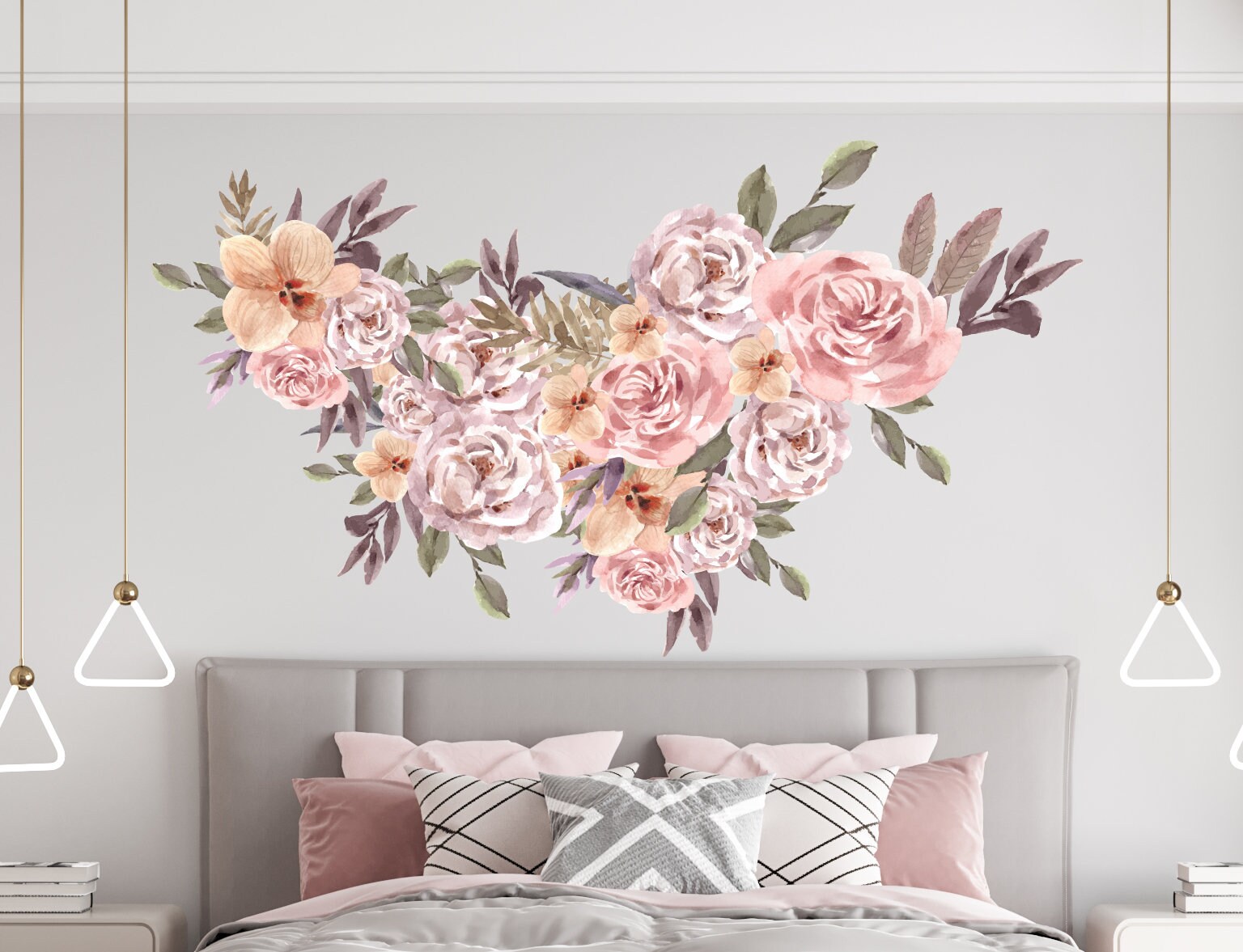 Flowers Wall Decal Floral Wall Decor for Nursery Room - Etsy