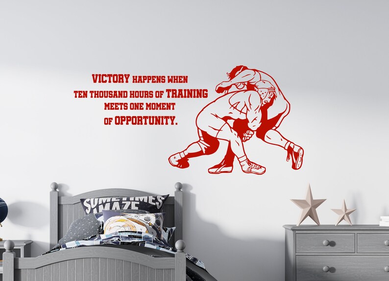 Wrestling Wall Decal: Motivational Quote Wrestler Wall Art Wr27 - Etsy