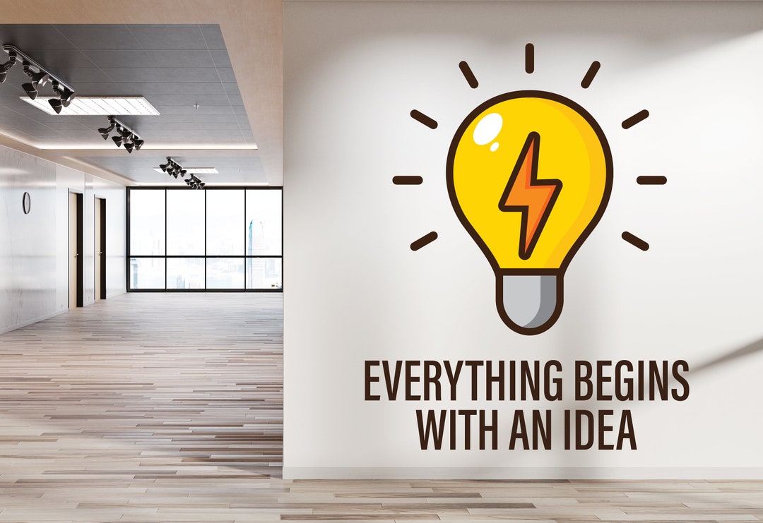 Bold Idea Light Bulb Wall Decal | Think Big Office Inspiration ...