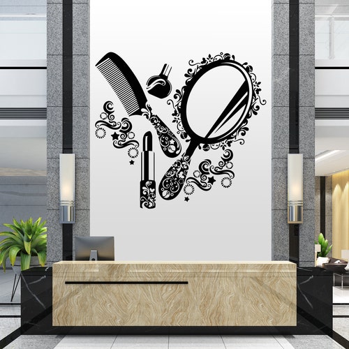 Makeup Wall Decal Makeup Artist Wall Sticker Cosmetics - Etsy