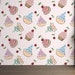 Cupcake Wallpaper Mural | Peel & Stick Bakery Cafe Mural | Dessert Shop ...