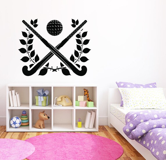 Field Hockey Girl Wall Decal Field Hickey Wall Sticker | Etsy