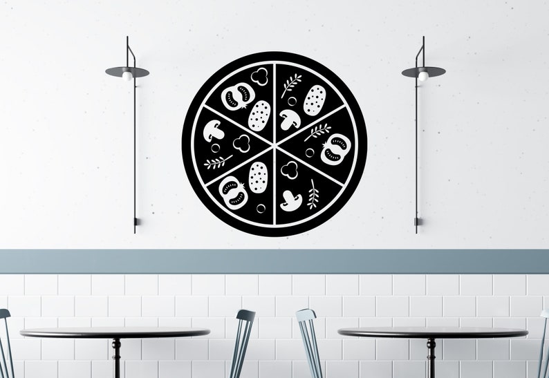 Pizza Wall Decal Vinyl Sticker for Pizzeria Decorations | Etsy