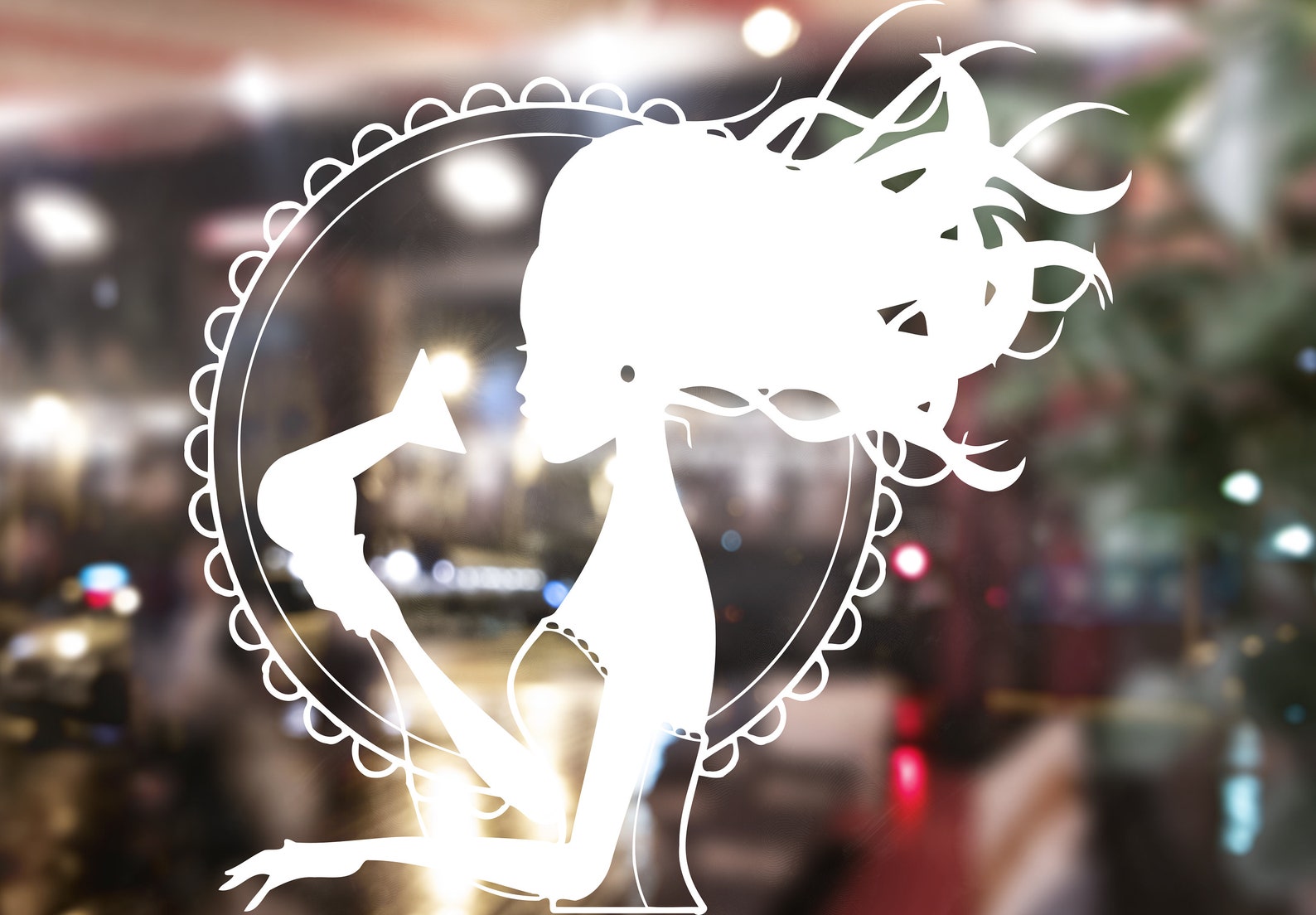 Hair Salon Wall Window Decal Sticker Hair Stylist Hair Tools - Etsy