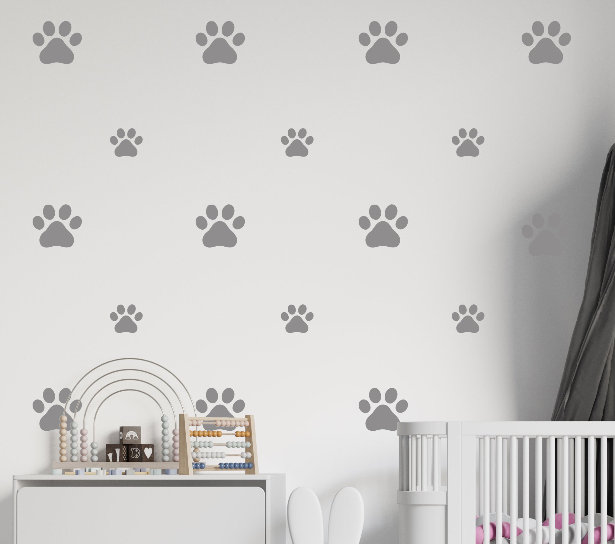 Animal Paw Prints Wall Decals Dog Paw Prints Wall Sticker Wall | Etsy