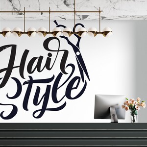 Hair Style Wall Decal Hair Salon Wall Decor Beauty Salon Window Sticker ...