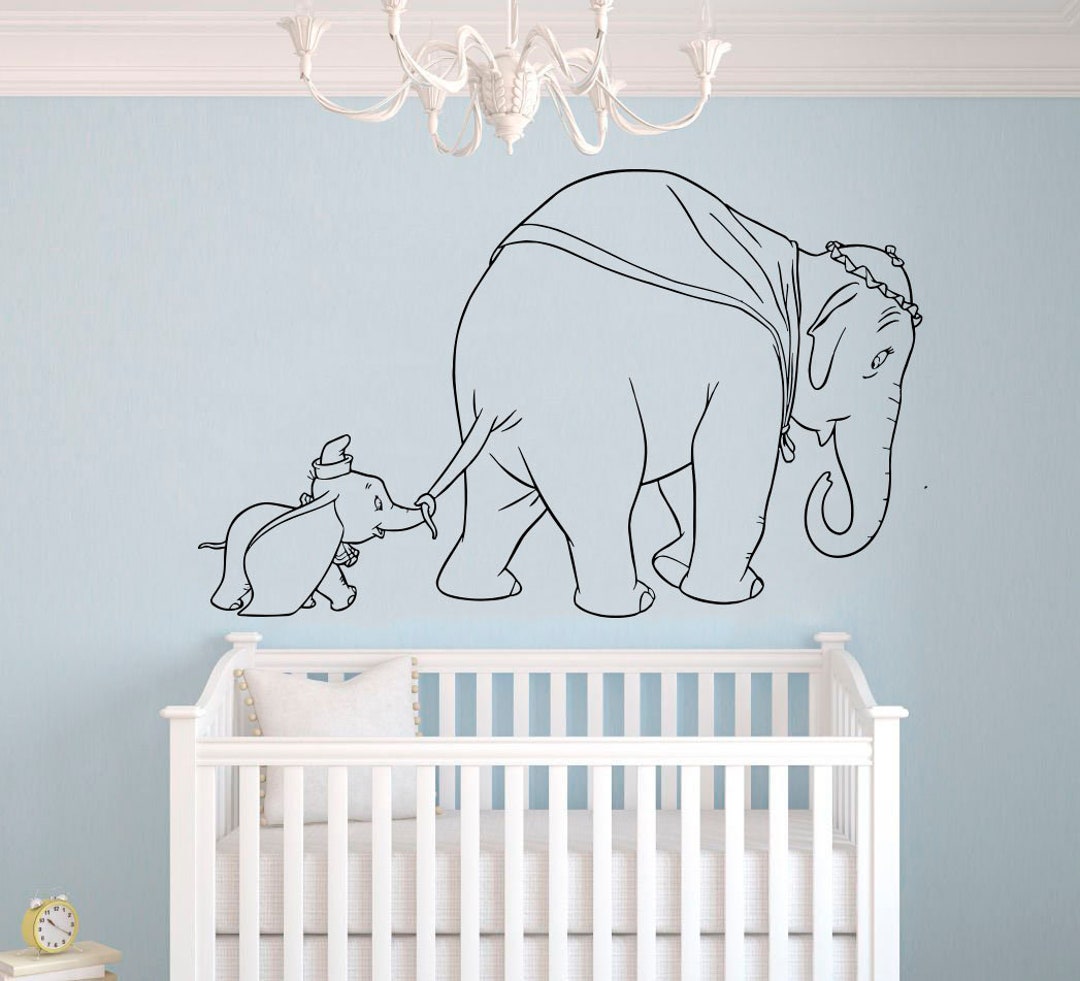 Dumbo Elephant Wall Decal Dumbo Wall Sticker Nursery Wall Decor 5061 - Etsy