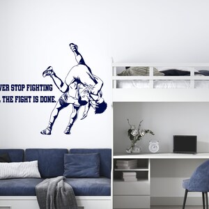 Wrestling Wall Decal Motivational Quote Wall Sticker Wrestler Wall Art ...