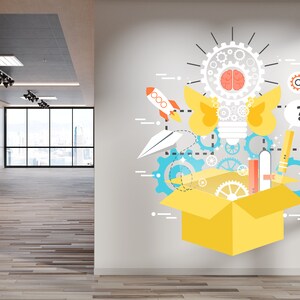 Think Big Office Wall Decal Teamwork Quote Wall Sticker Office Decor ...