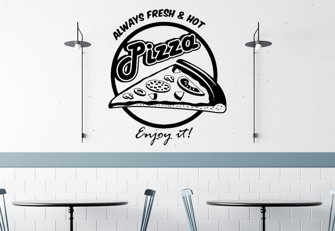 Pizza Wall Decal | Vinyl Sticker for Pizzeria | Decorations for Italian ...
