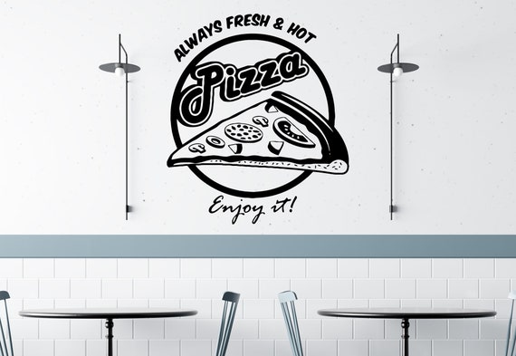 Pizza Wall Decal Vinyl Sticker for Pizzeria Decorations | Etsy