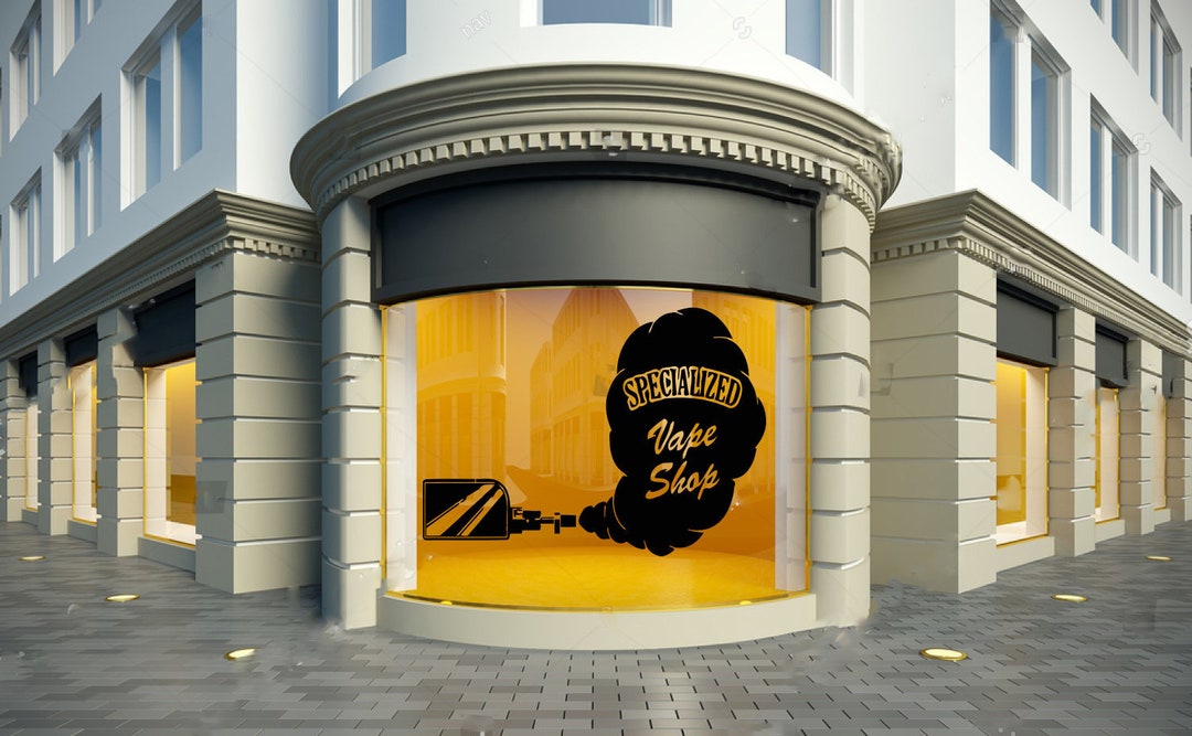 Vape Wall Window Decal Sticker Vape Shop Vaping Vape Store Logo ...
