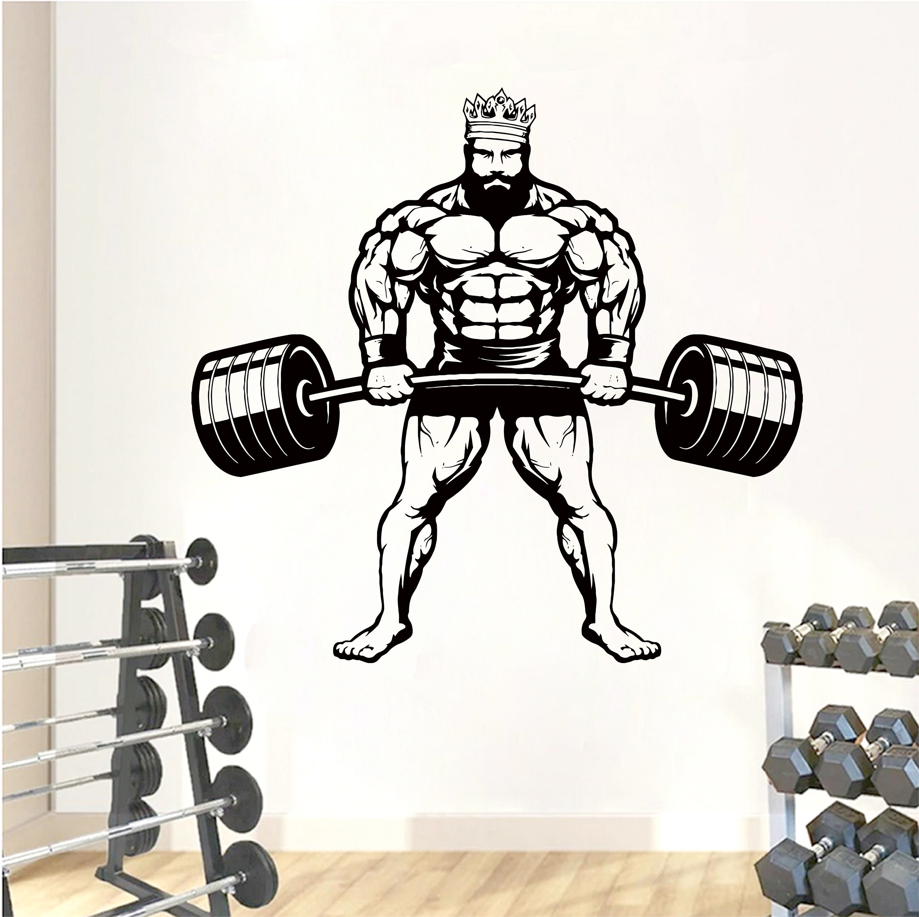 Gym Wall Decal Workout Wall Decal Gym Wall Decor | Etsy