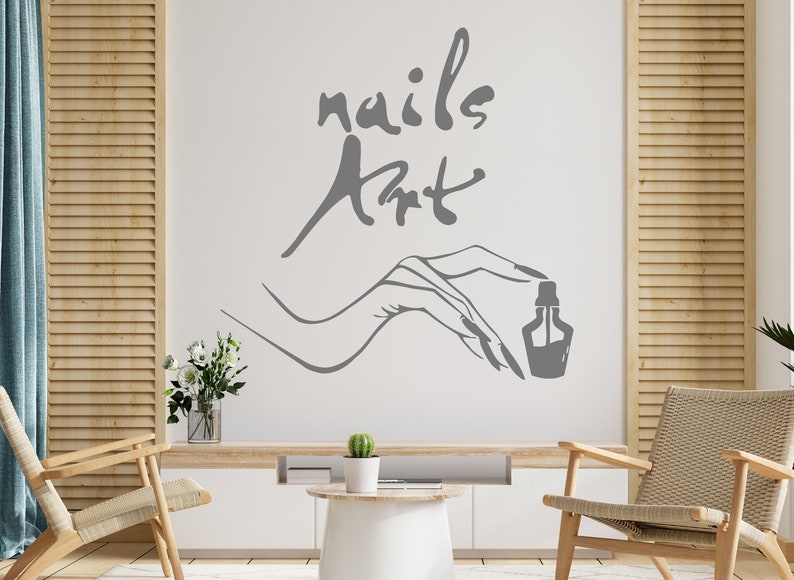 Nail Salon Wall Decal: Manicure Pedicure Beauty Salon Decor HS071 - Etsy