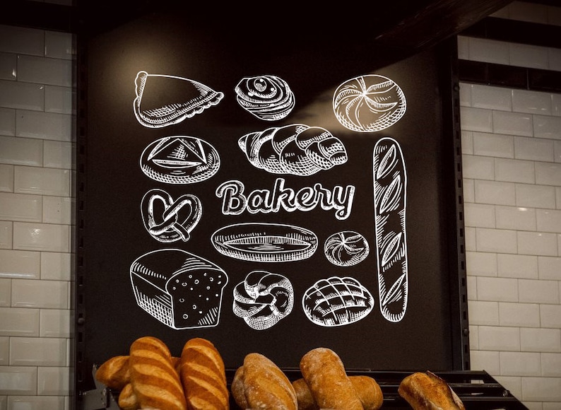 Bakery Wall Decal Bakery Wall Sticker Bakery Window Decal - Etsy