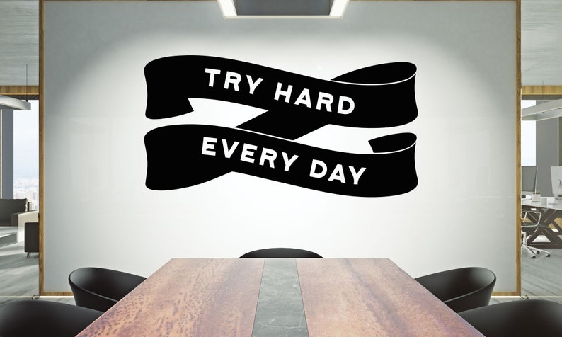 Office Wall Decal Teamwork Quote Wall Sticker Office Decor | Etsy