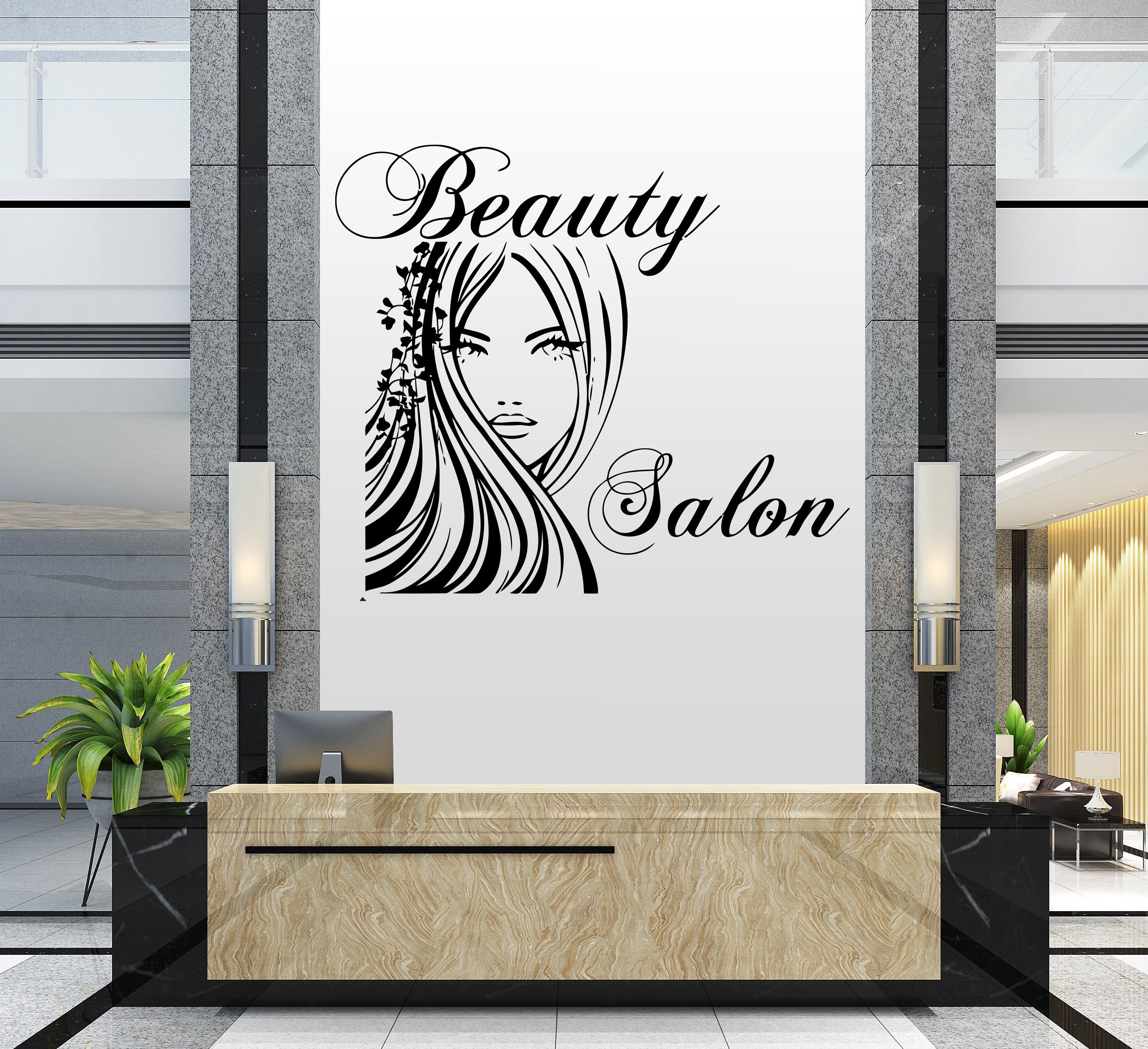 Beauty Salon Wall Decal Makeup Artist Wall Sticker Cosmetics - Etsy