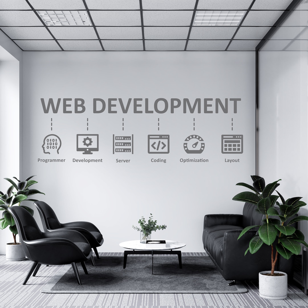 Web Development Wall Decal Coding Wall Sticker Office Values Wall Decor ...