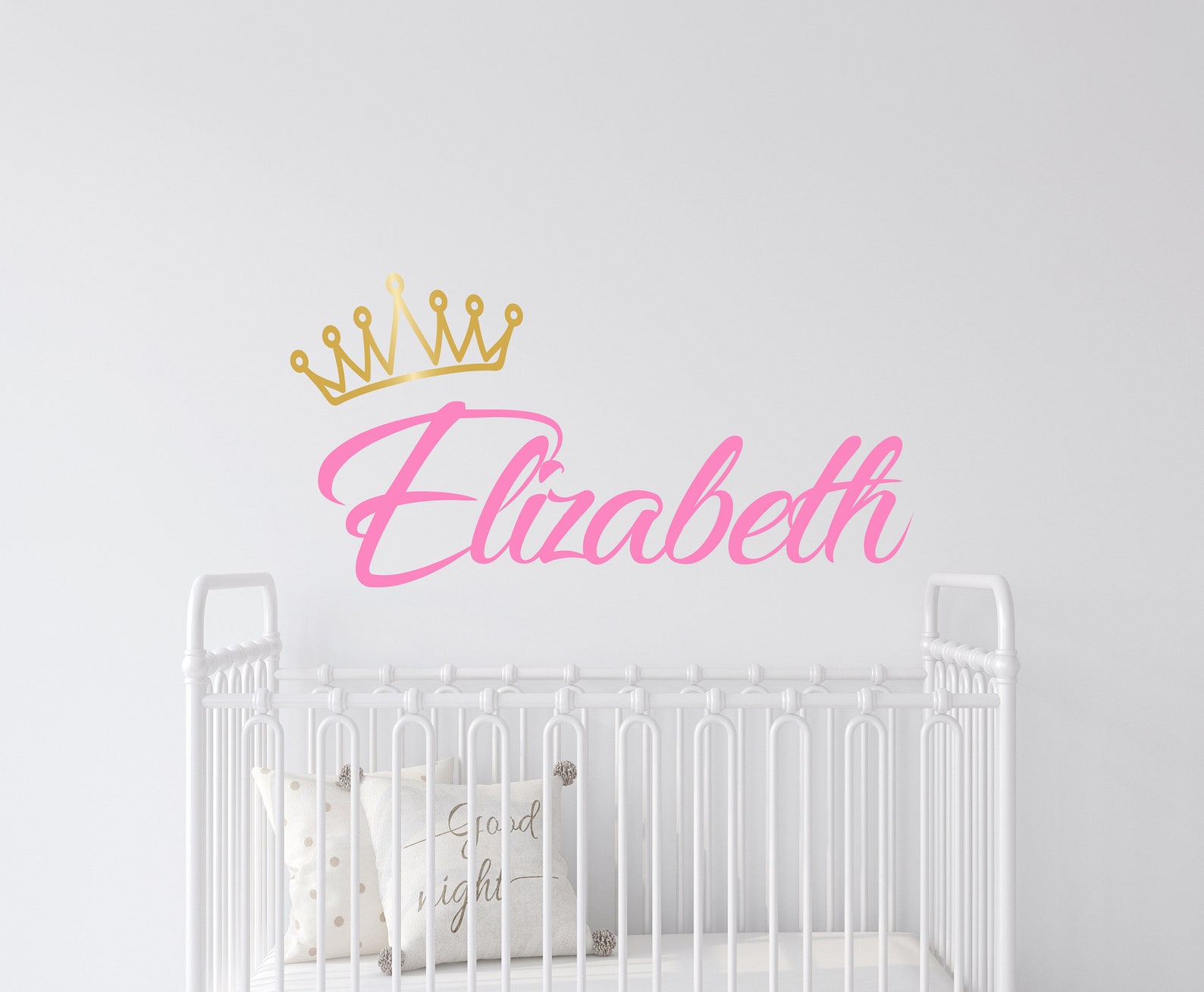 Princess Crown Wall Decal for Girls Room Custom Name Wall | Etsy