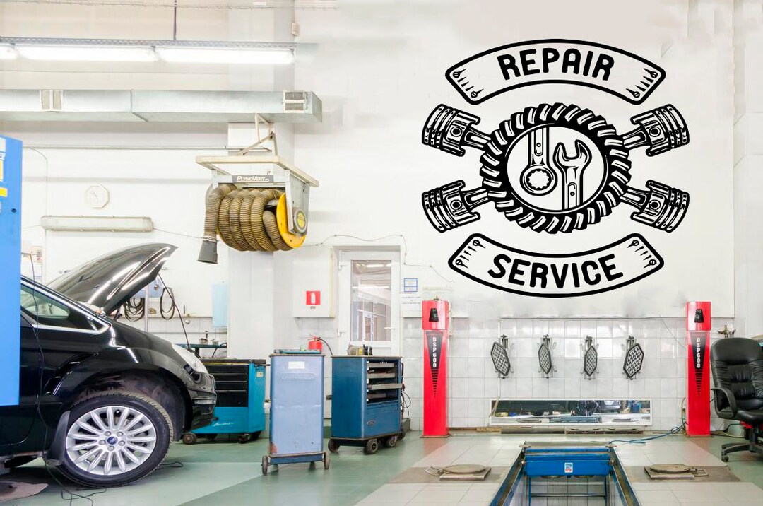 Auto Service, Tires, Repair, Car Washing,car,wall Decal, Window Sticker ...