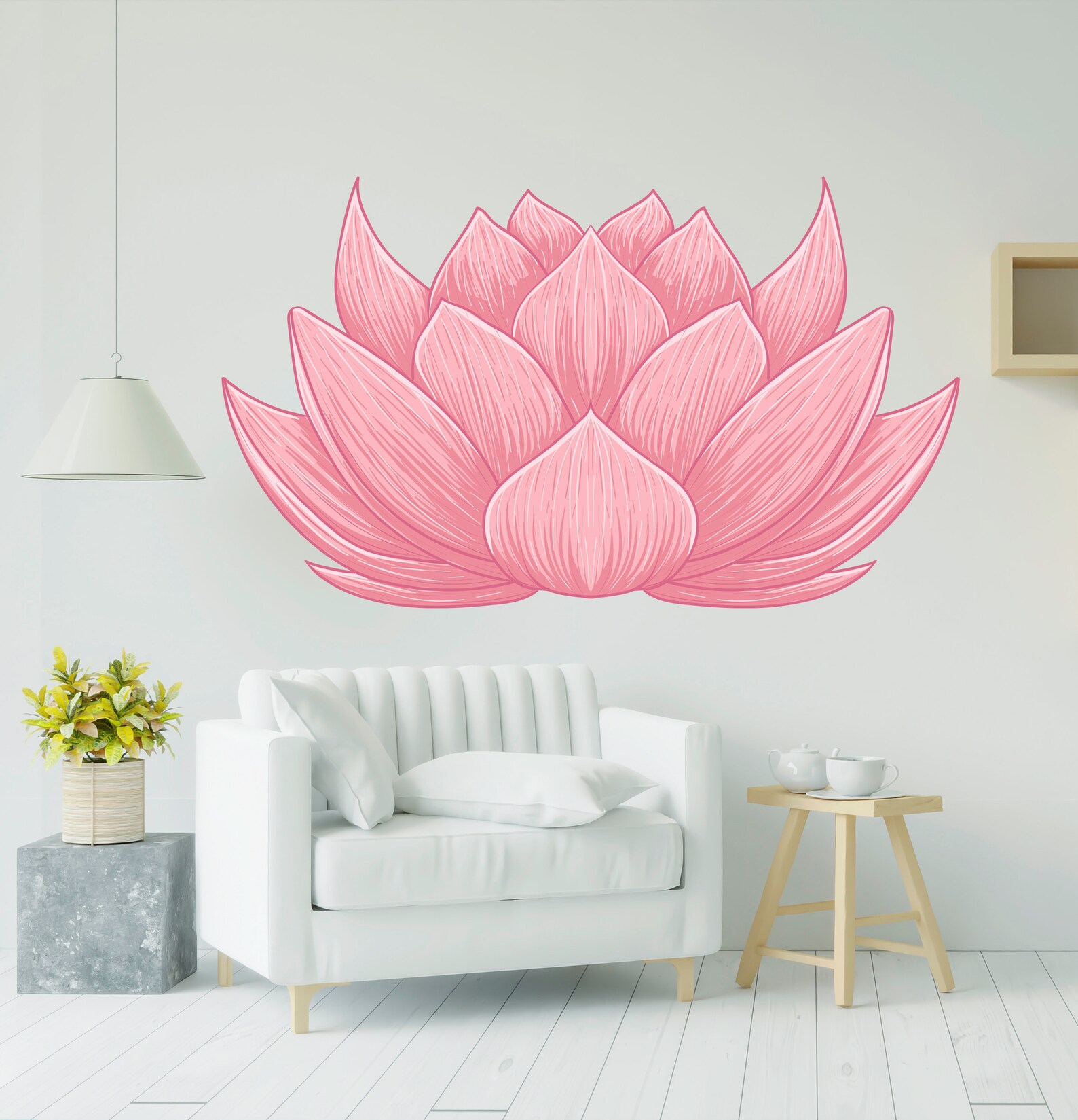 Lotus Wall Decal Lotus Flower Wall Decal Lotus Mandala - Etsy