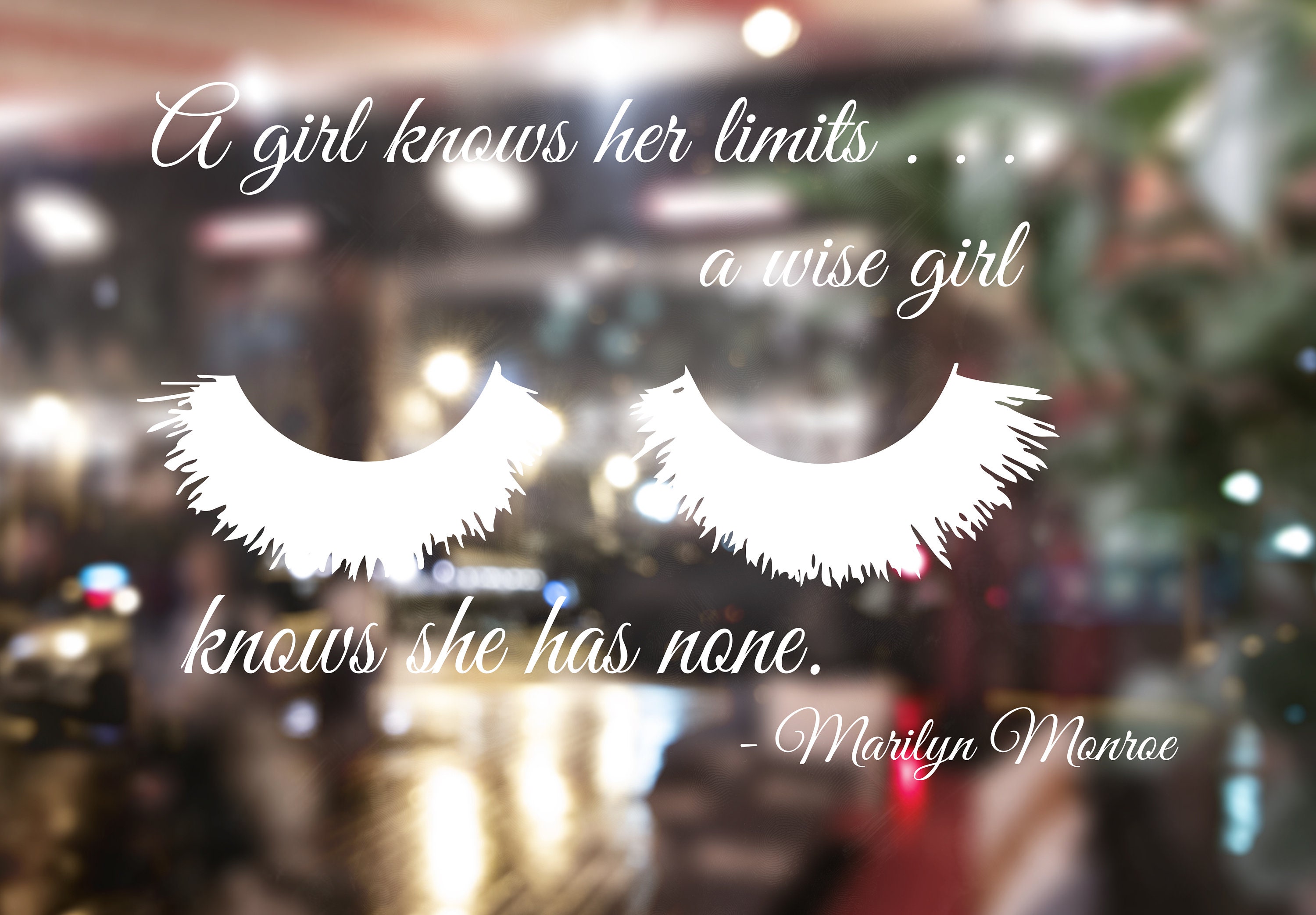 Eyelashes and Eyebrows Wall Decal Lashes and Brows Window | Etsy