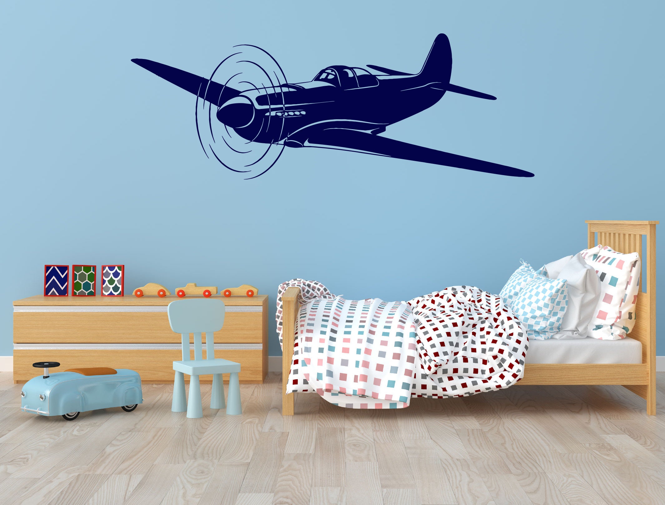 Airplane Wall Decal Aircraft Wall Sticker Airplane Wall | Etsy