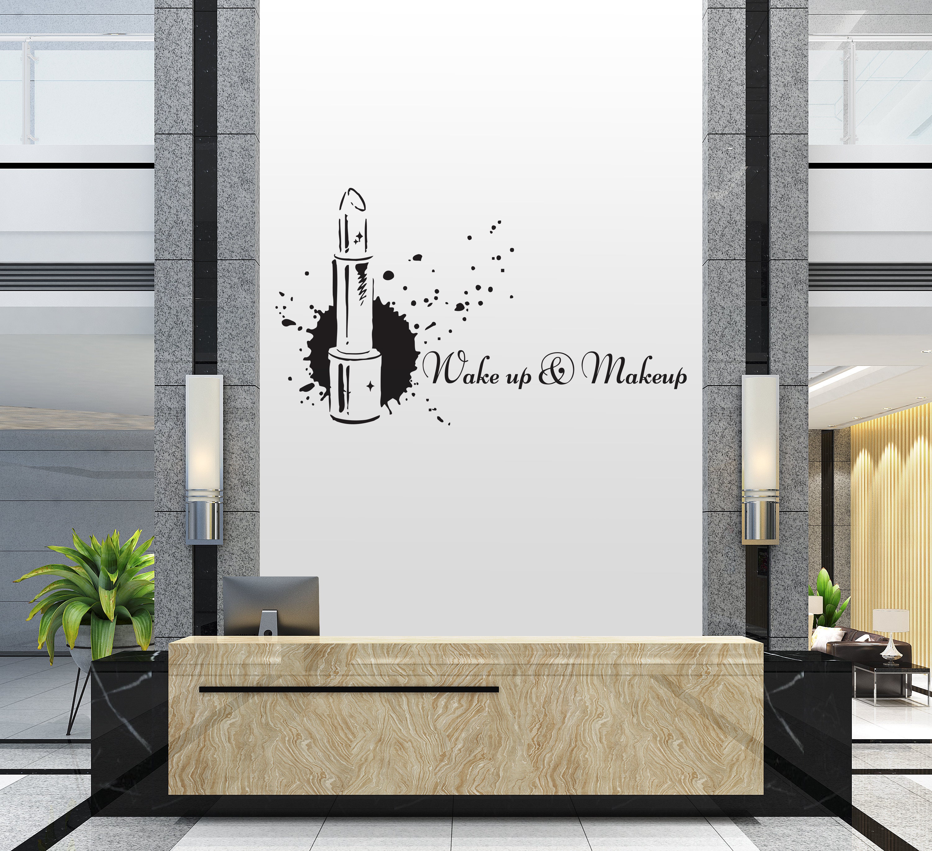 Makeup Wall Decal Makeup Artist Wall Sticker Cosmetics - Etsy
