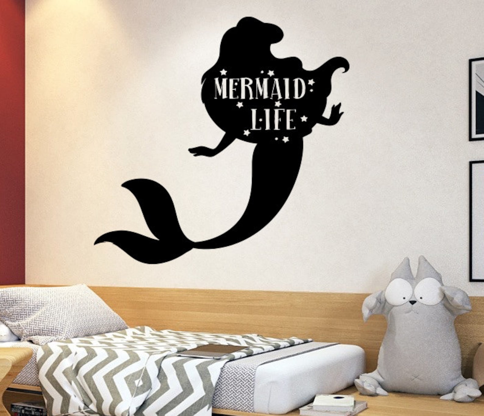 Princess Ariel Wall Decal Little Mermaid Wall Decor Cartoon - Etsy