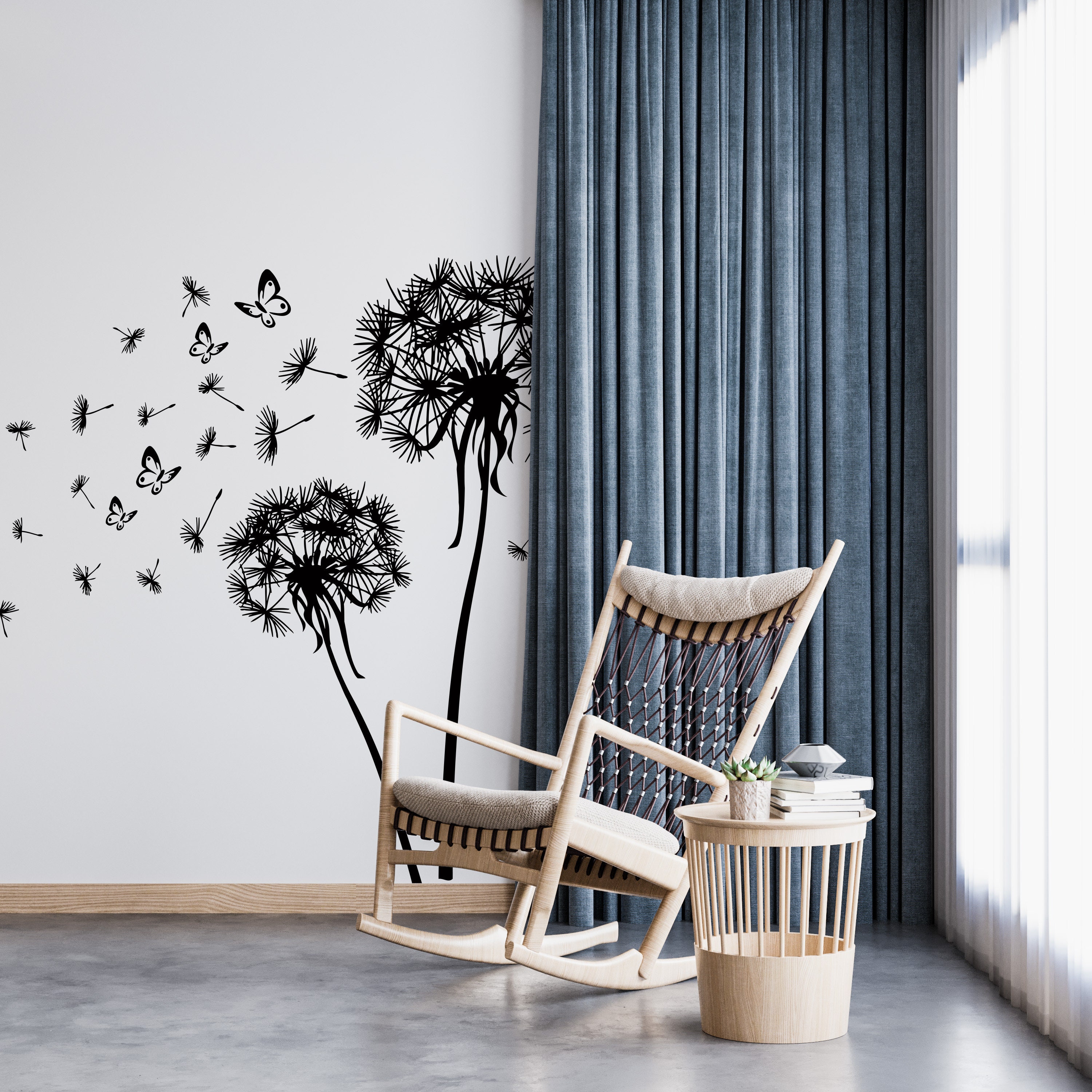 Dandelion Wall Decal | Flower Wall Decal | Dandelion Flower Wall Decor ...