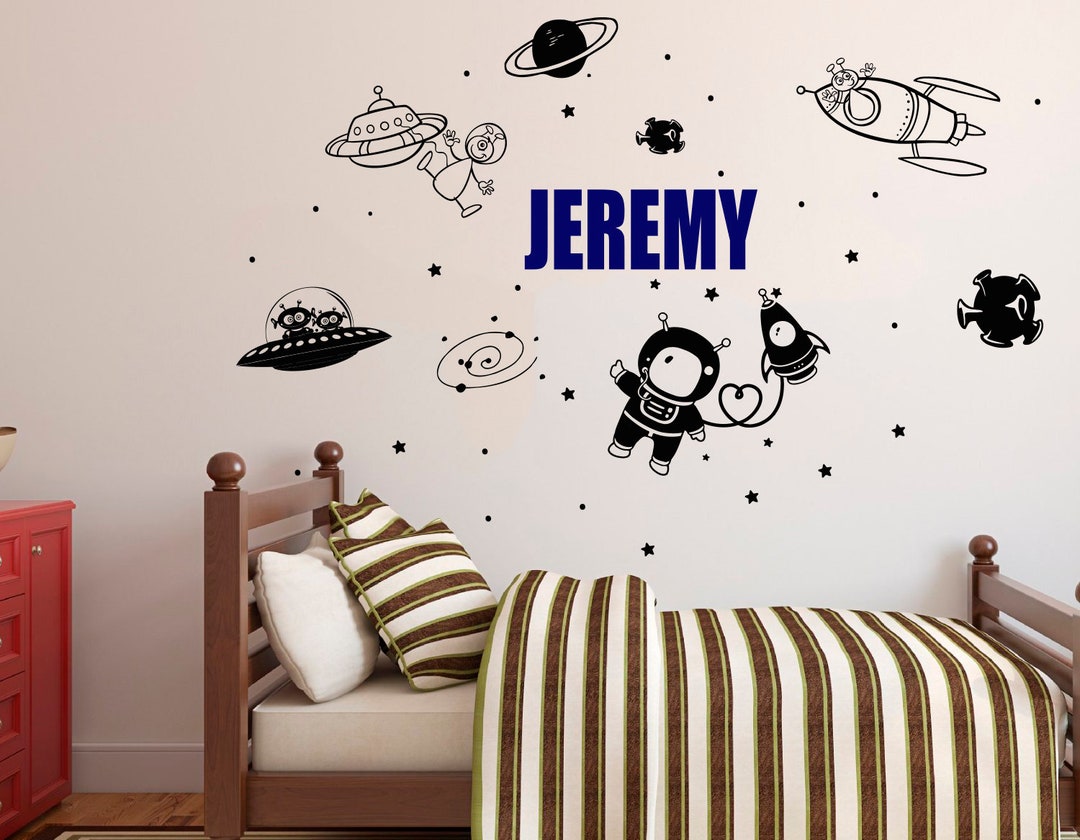 Alien Invasion Wall Decal Space Wall Sticker UFO Decals for - Etsy