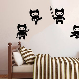 Ninja Wall Decal | Samurai Wall Sticker | Warrior Wall Decor | Decals ...