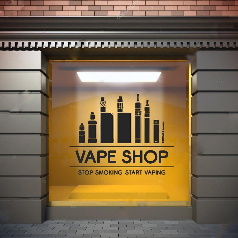 Vape Wall Window Decal Sticker Vape Shop Vaping Vape Store - Etsy