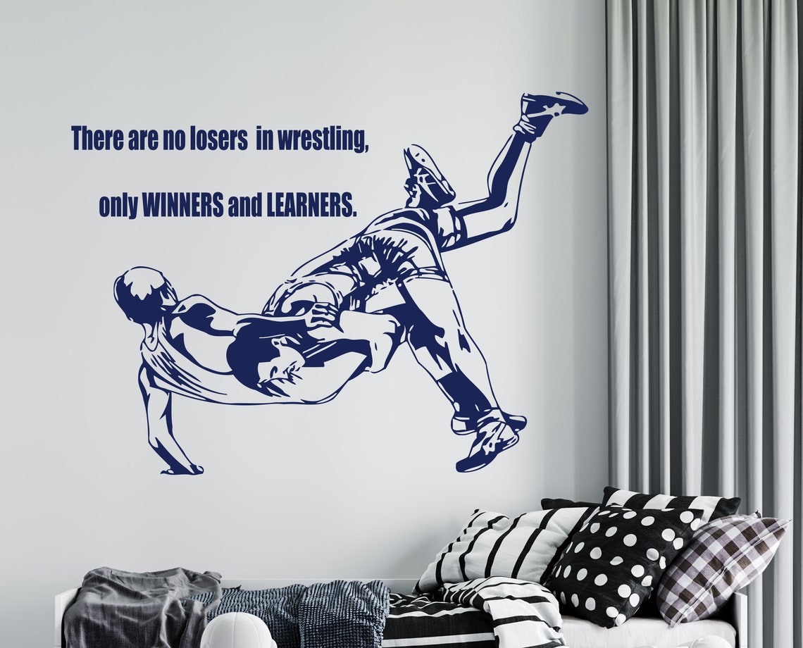Wrestling Wall Decal: Motivational Quote Wrestler Wall Art Bo3138 - Etsy