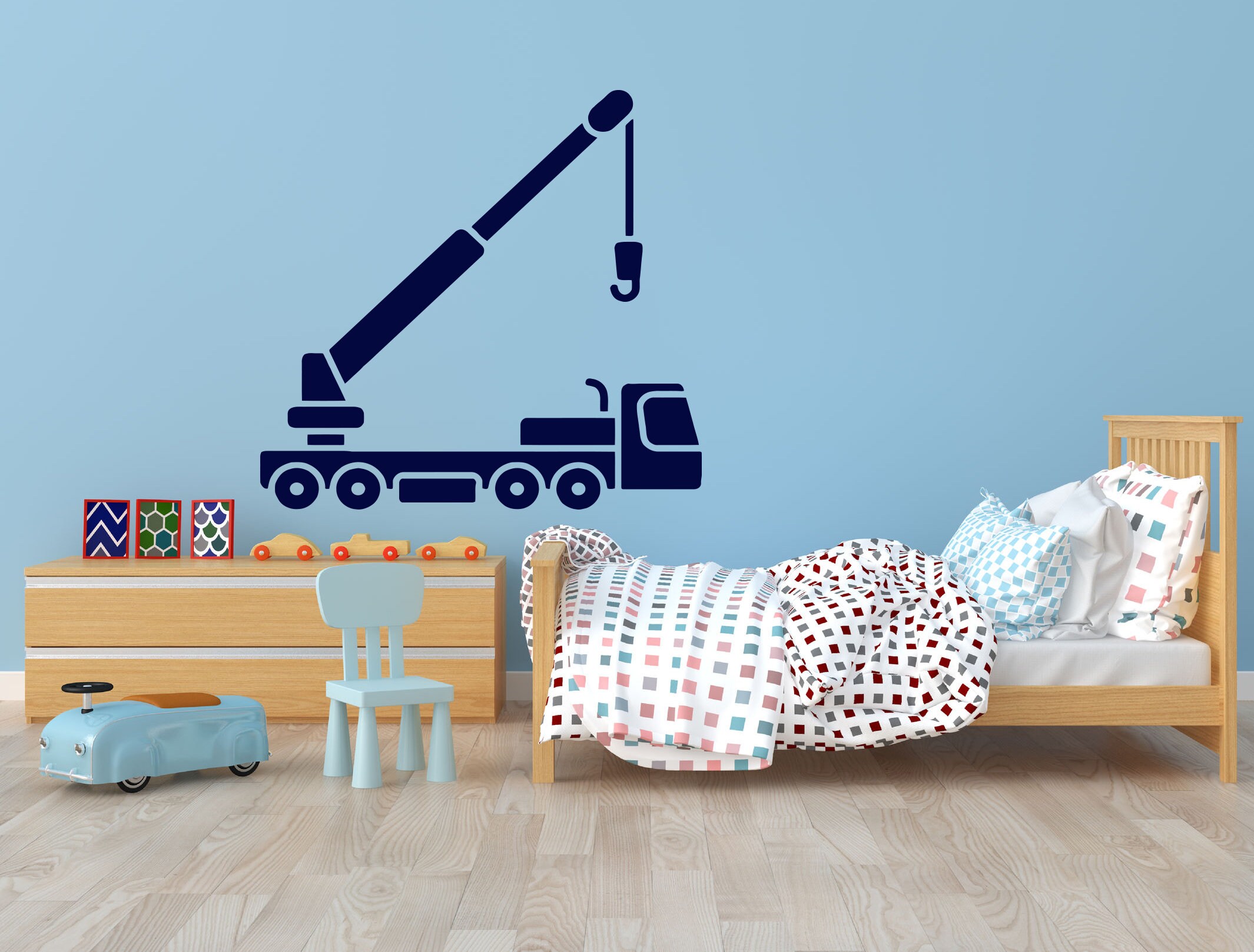 Construction Crane Wall Decal Heavy Construction Wall | Etsy