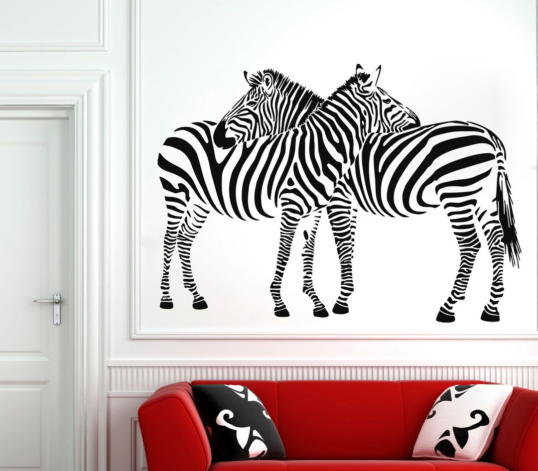 Zebra Wall Decal | Zebra Wall Decor | Zebra Wall Sticker | Decals for ...