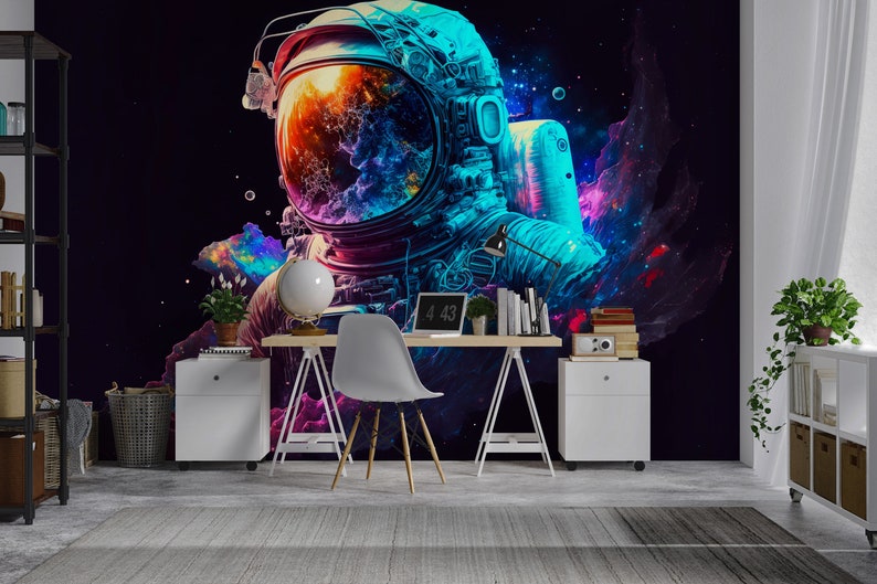 Cosmic Explorer | Astronaut Kids Space Peel & Stick Wall Mural | PW343 ...