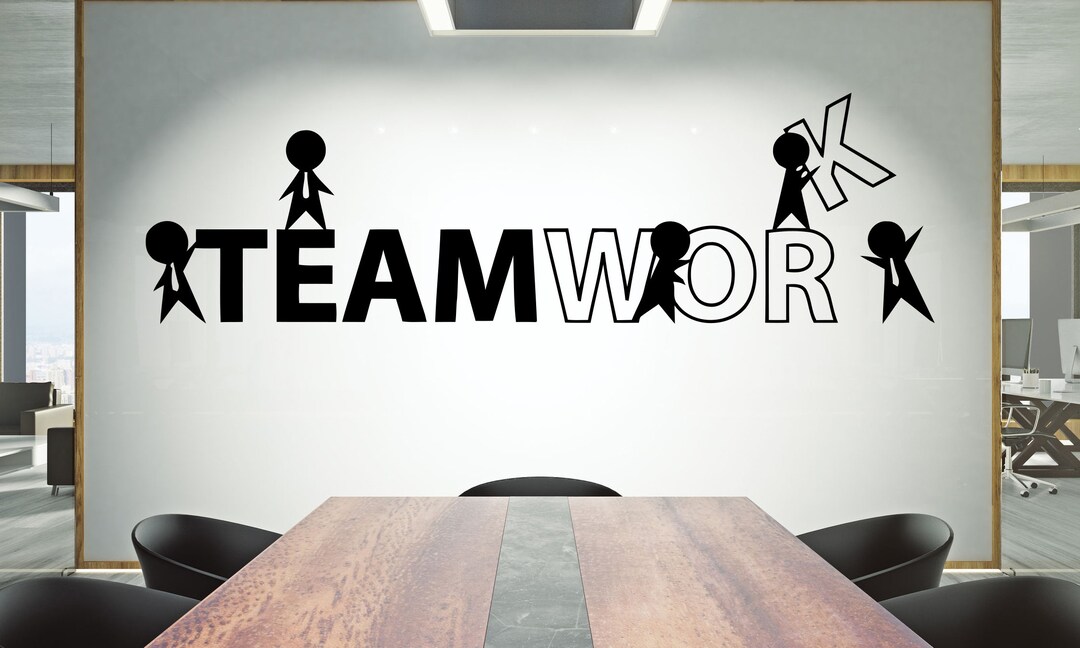 Office Wall Decal Teamwork Quote Wall Sticker Office Decor Inspire ...